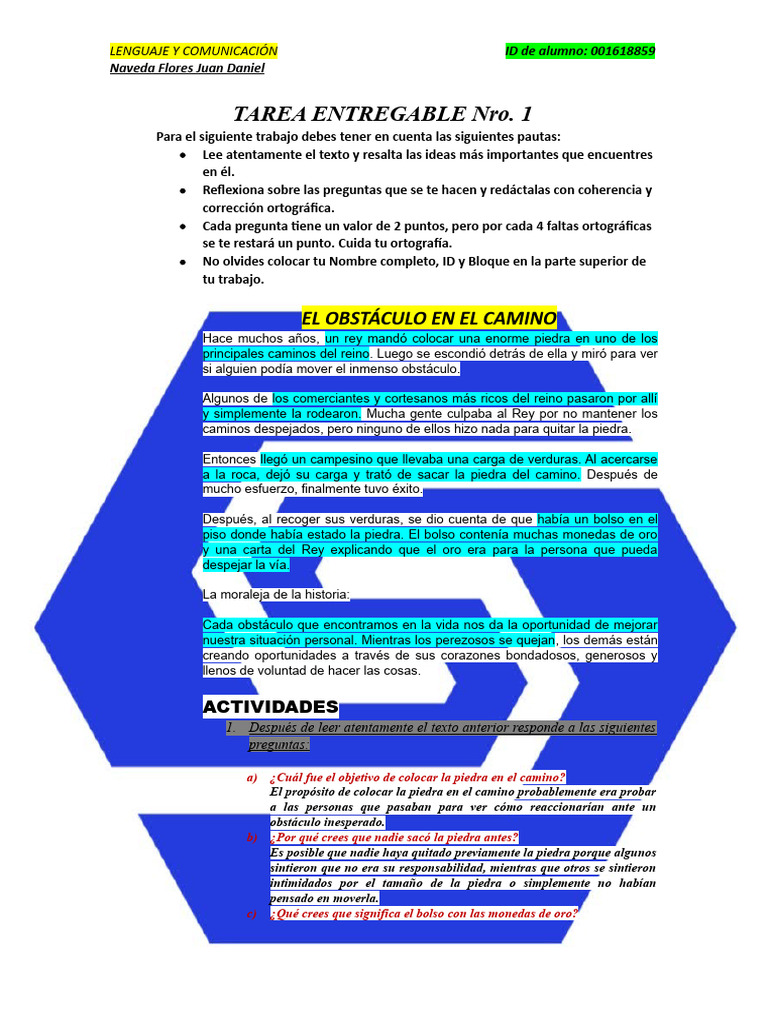 TAREA ENTREGABLE Nro | PDF