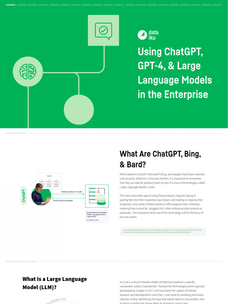 Using Chatgpt, Gpt-4, & Large Language Models in The Enterprise | PDF | Machine Learning ...