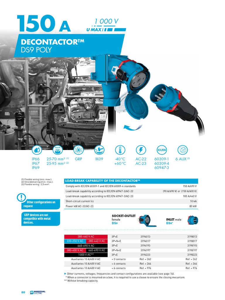 Marechal DS9 Decontactor Range en | PDF | Electrical Connector | Ac ...
