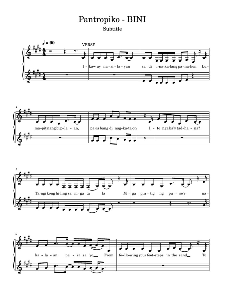 Pantropiko - BINI | PDF