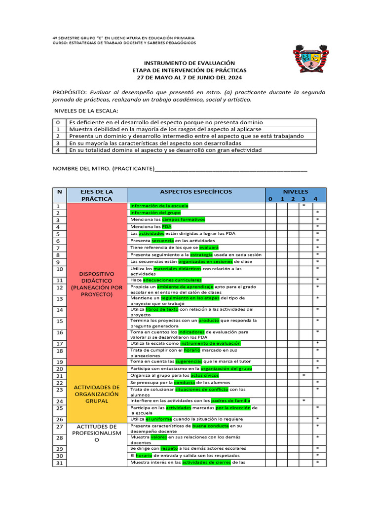 INST DE EVA PARA EL TUTOR MAY-JUN 24 | Descargar gratis PDF ...