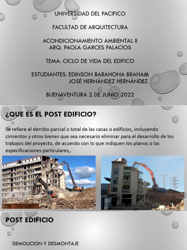 Ciclos De Vida De Un Edificio Descargar Gratis Pdf Hormigón Residuos