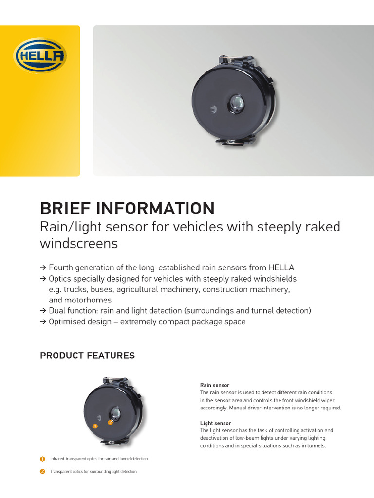 861 BI Rain Light Sensor HELLA EN Print | PDF | Diode | Sensor