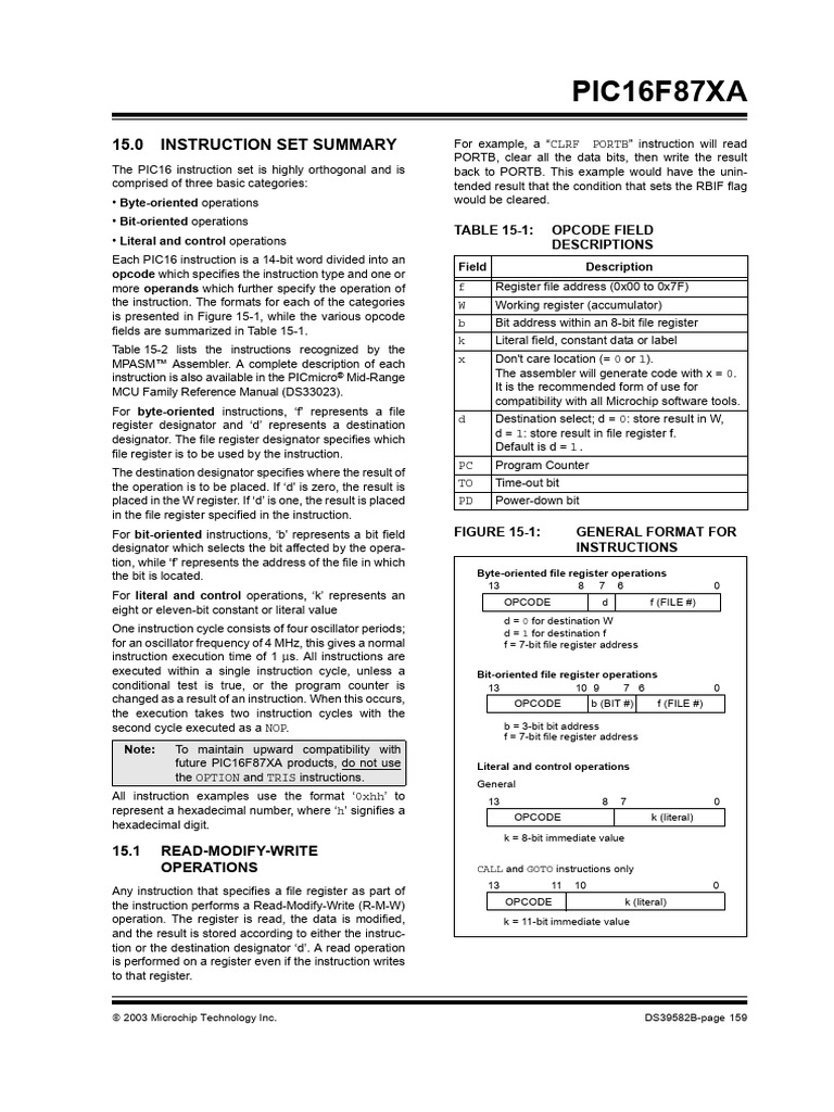 Extracted Datasheet Pic16f8xa Part2 | PDF | Assembly Language | Computer Hardware