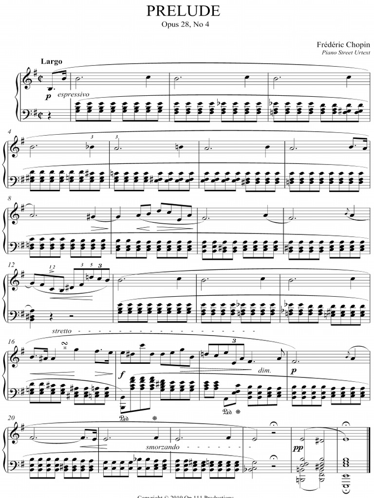 Chopin Prelude e Minor | PDF