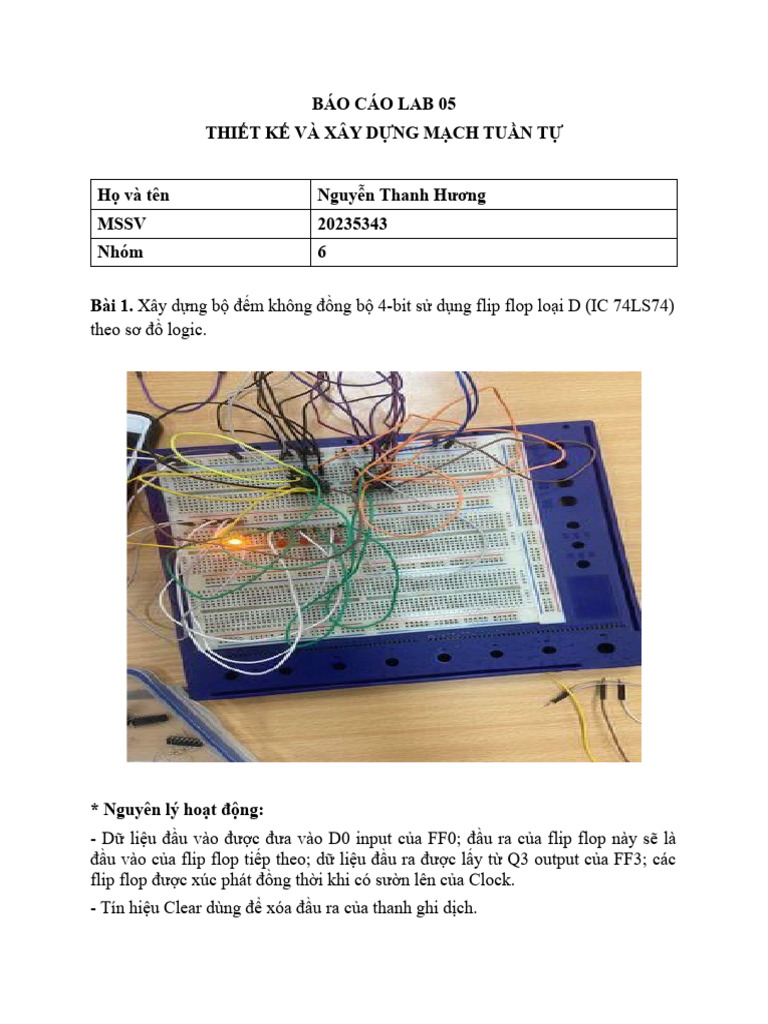 Báo Cáo Lab 05 Nhóm 6 | PDF