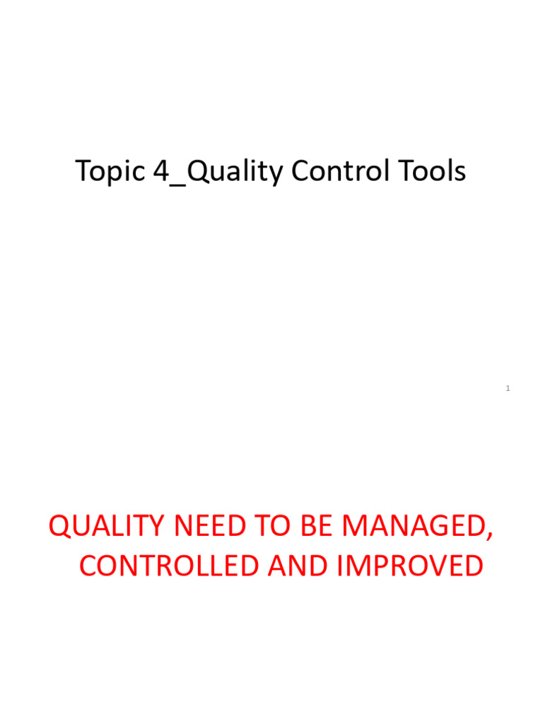 Quality Control Tools Overview | PDF | Histogram