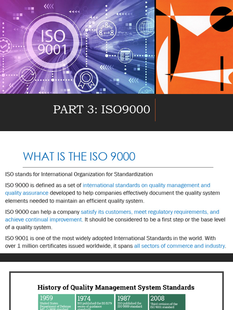 Topic 4 ISO9000 X | PDF | Iso 9000 | Quality Management System
