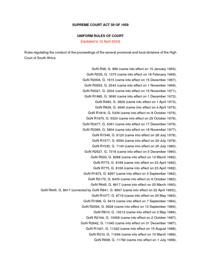 Uniform Rules of Court (F) | PDF | Public Law | Government