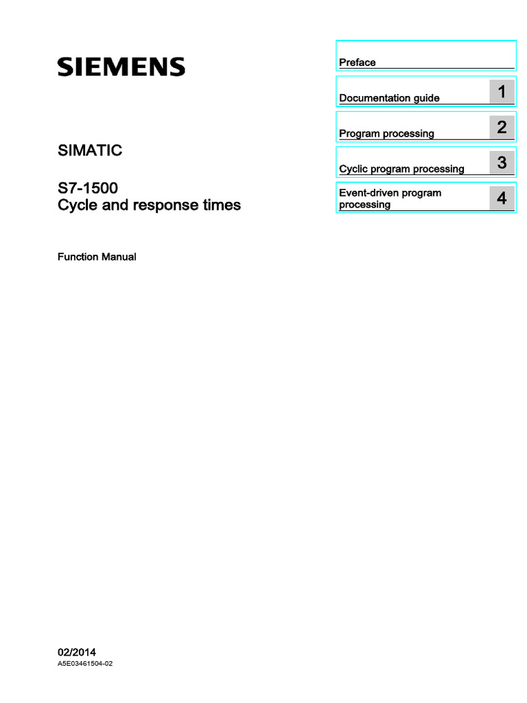 s71500_cycle_and_reaction_times_function_manual_en-US_en-US | PDF | Computer Program | Programming