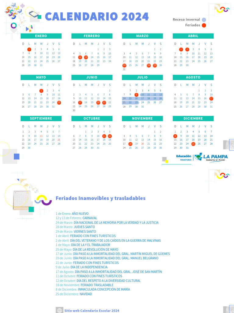Calendario de Feriados 2024 | PDF | Argentina