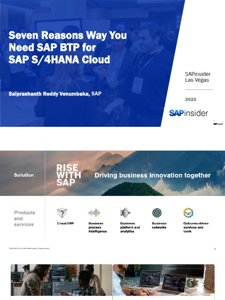 Reddy SevenReasonsWhyYouNeedSAPBTP | PDF | Analytics | Cloud Computing