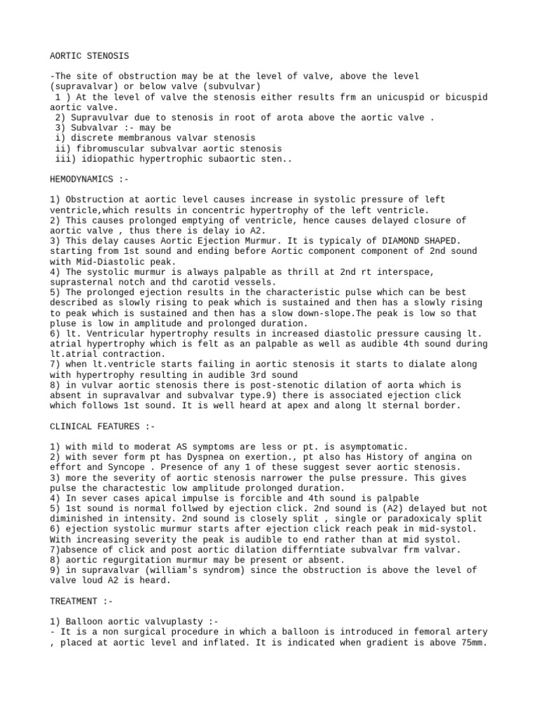 Aortic Stenosis | PDF | Heart Valve | Angiology