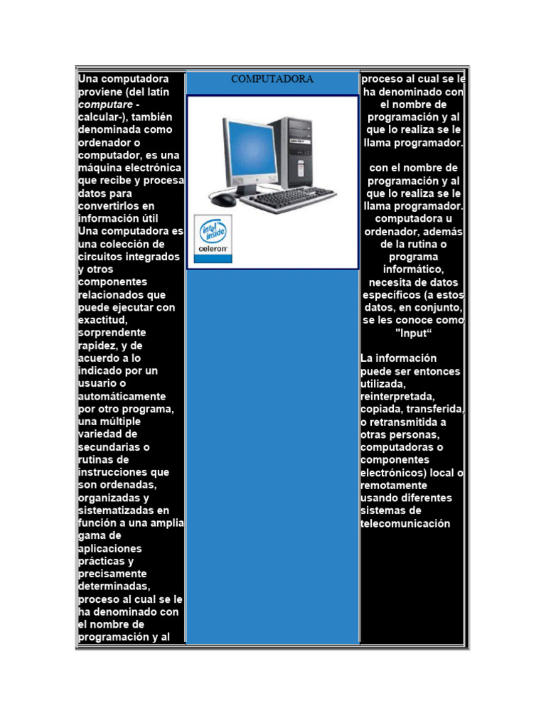Definicion de Computadora y Demas | Descargar gratis PDF | Lenguaje de programación | Compilador
