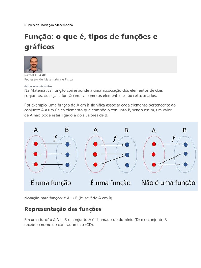 Tipos de Funções Matemáticas Explicadas | PDF | Função (Matemática ...