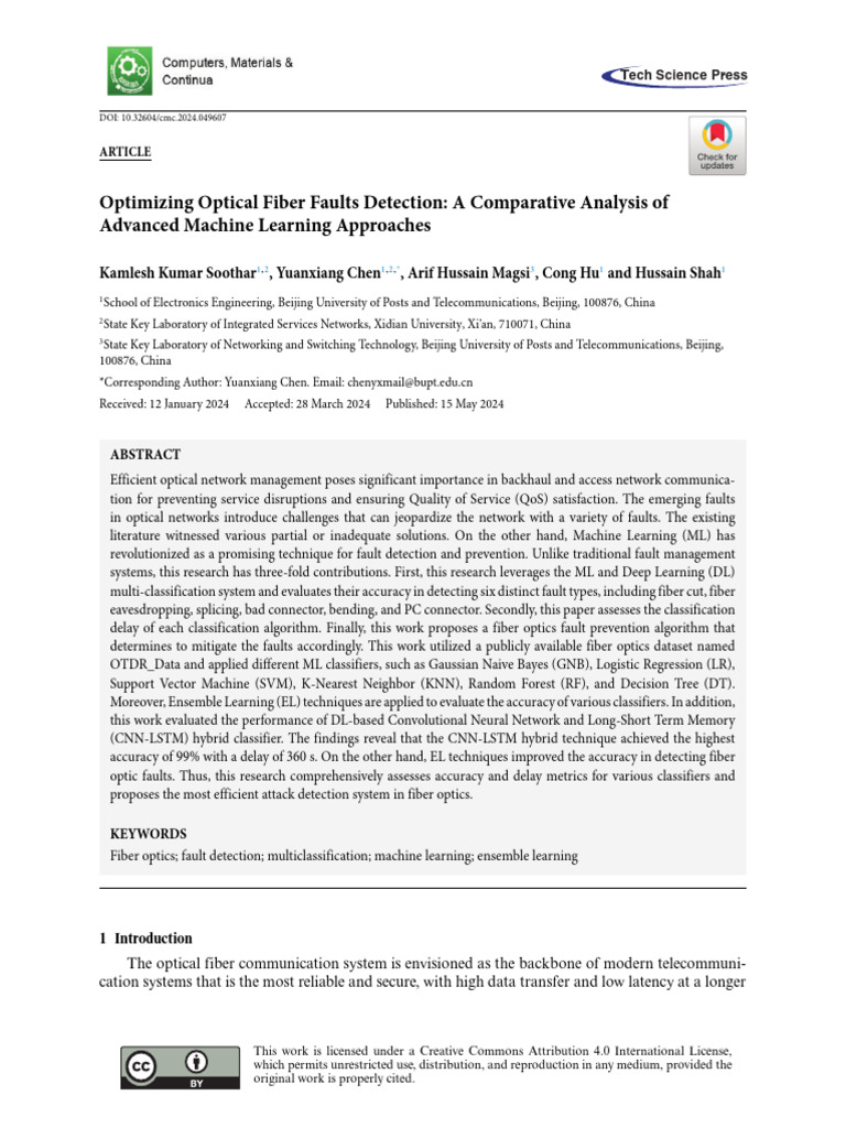 TSP_CMC_49607 | PDF | Machine Learning | Optical Fiber