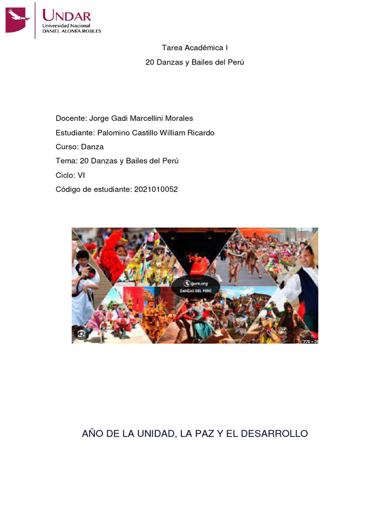 20 Danzas Y Bailes Del Perú Pdf