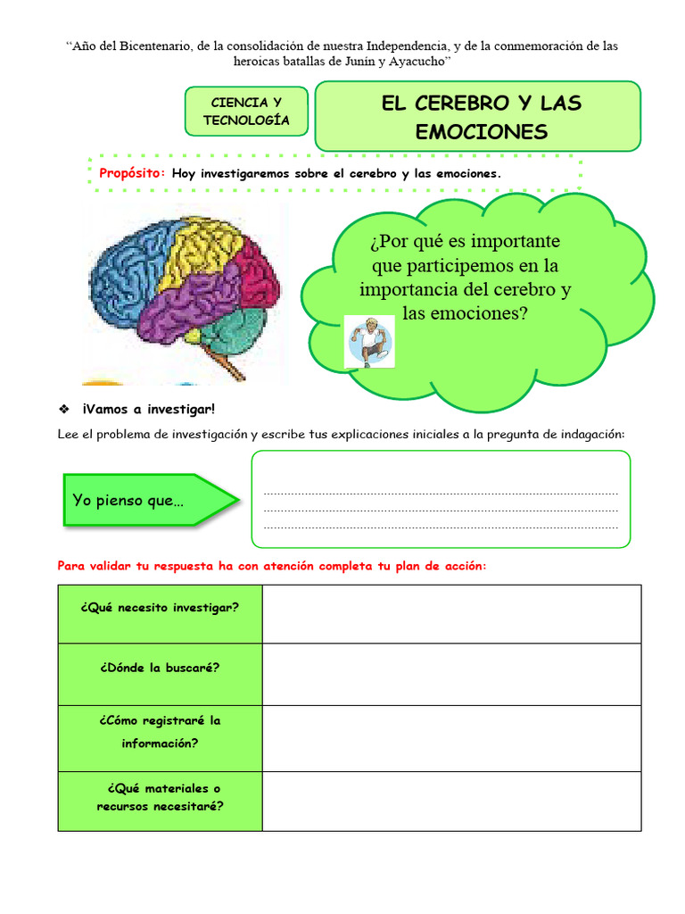 Fichaviernes Cyt El Cerebro Y Las Emociones Pdf Cerebro Cerebro