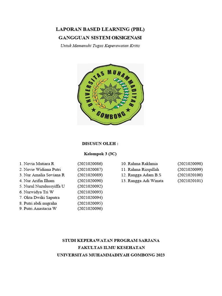 Laporan Based Learning Kelompok 1 | PDF | Sains & Matematika