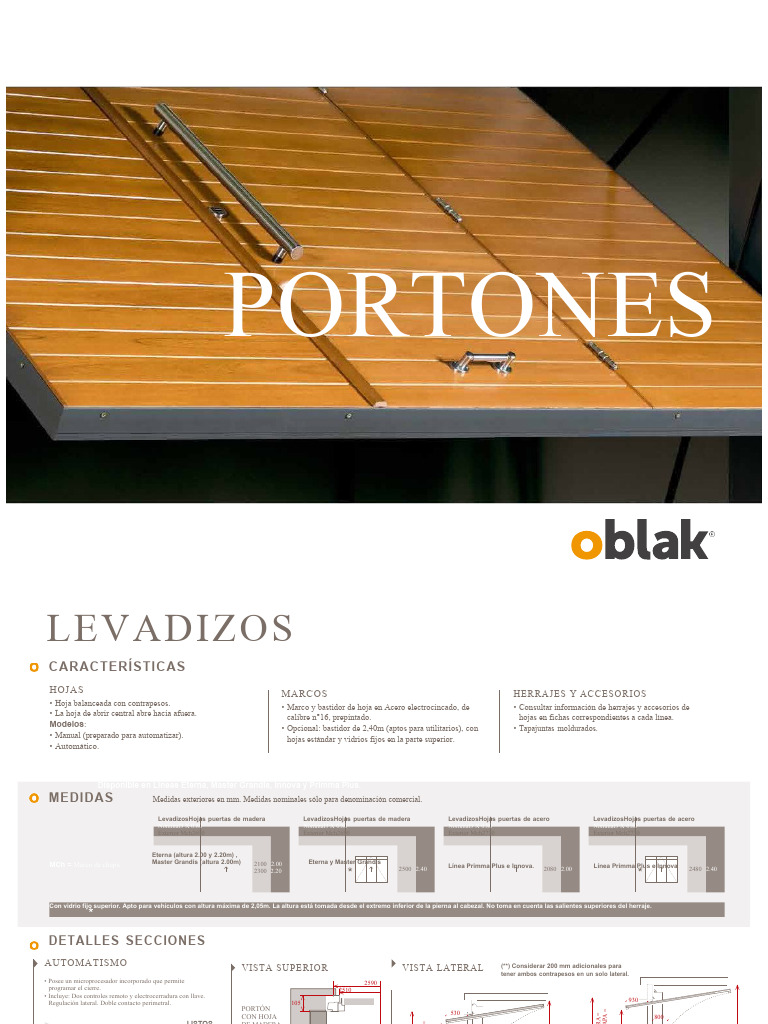 Medidas y Características de Portones | PDF