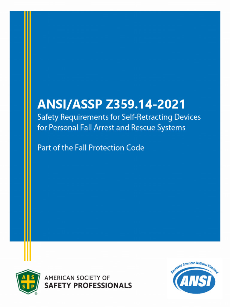 Ansi Assp Z359 14 2021 Act 2 | PDF | Safety | Force