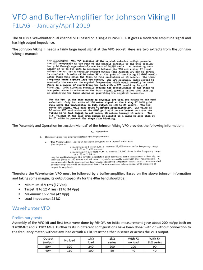 VFO-buffer-F1LAG | PDF | Amplifier | Electricity