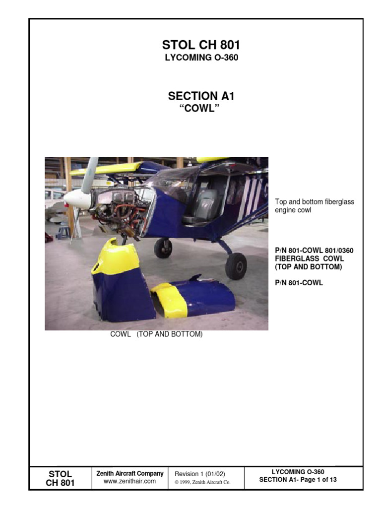 Lyc 0360 Cowl A1 | PDF | Aviation | Aircraft