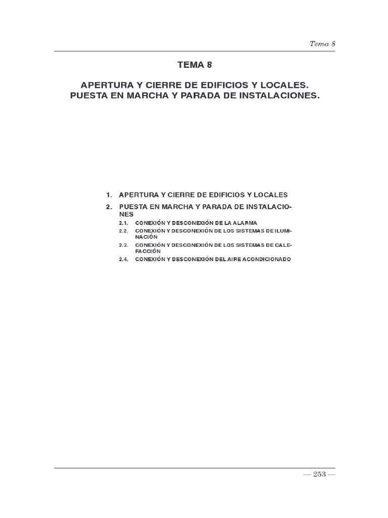TEMA 8 APERTURA Y CIERRE DE EDIFICIOS Y LOCALES | PDF
