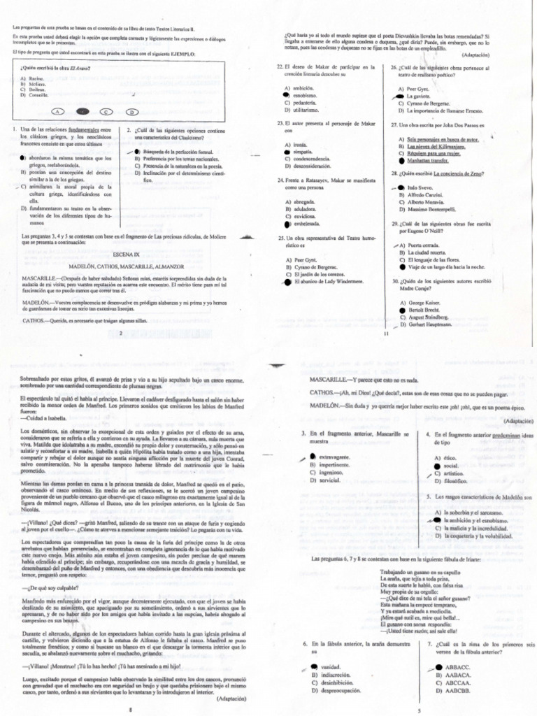 Literarios Dos Escaneo 1 (1) Resuelto | PDF