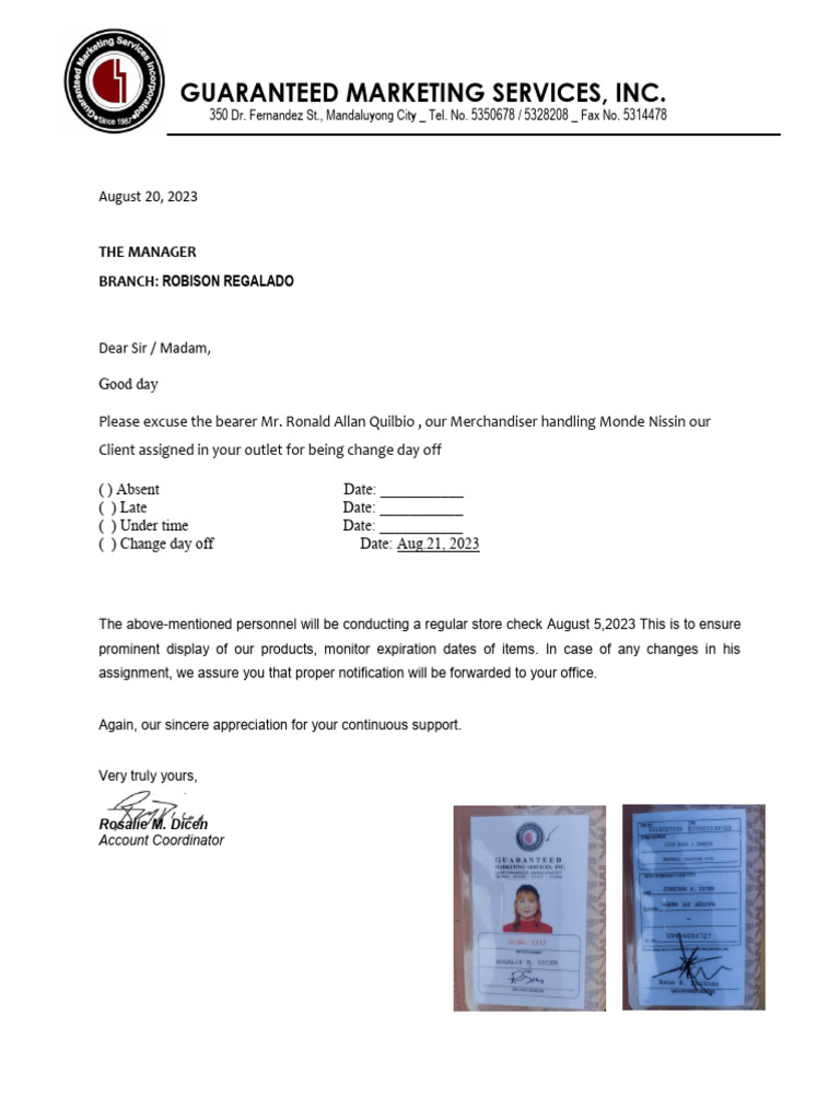 Ever Commonwealth Store Visit Letter | PDF | Business | Finance & Money ...