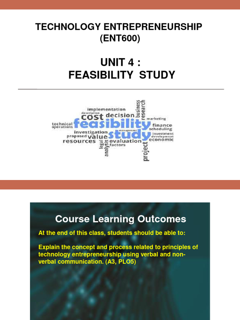 Unit 4 Feasibility study | PDF | Feasibility Study | Entrepreneurship