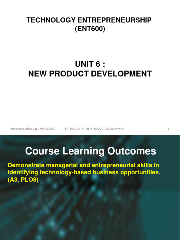 Unit 6 ENT600 NEW PRODUCT DEV | PDF | Usability | New Product Development