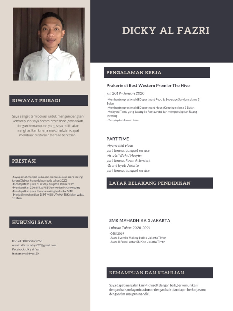 Surat Lamaran Dicky Al Fazri | PDF