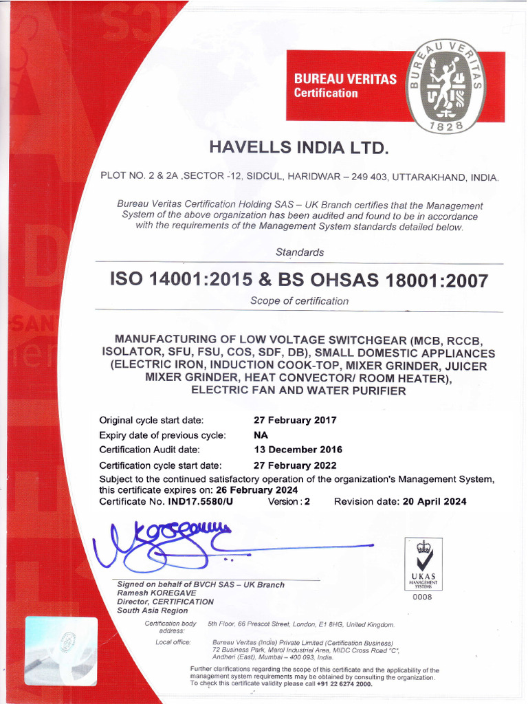 Havells Iso | PDF