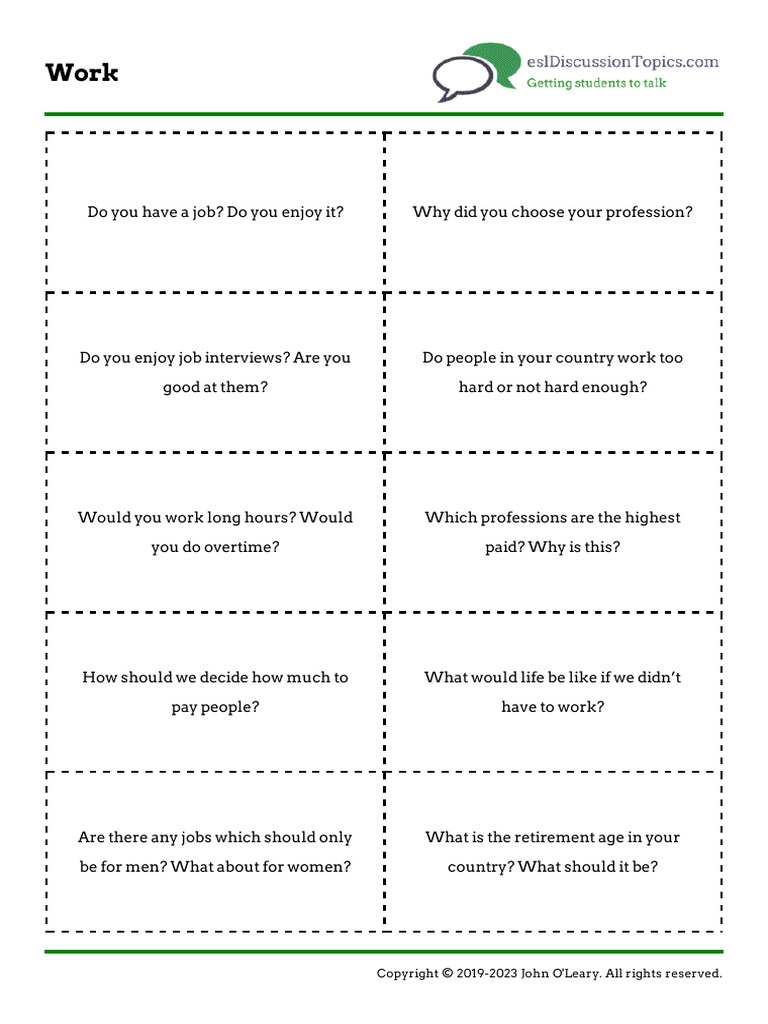 Work Questions | PDF