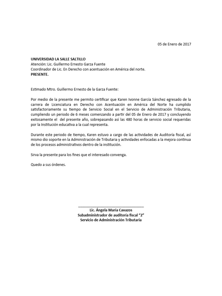 Carta de La Empresa | PDF