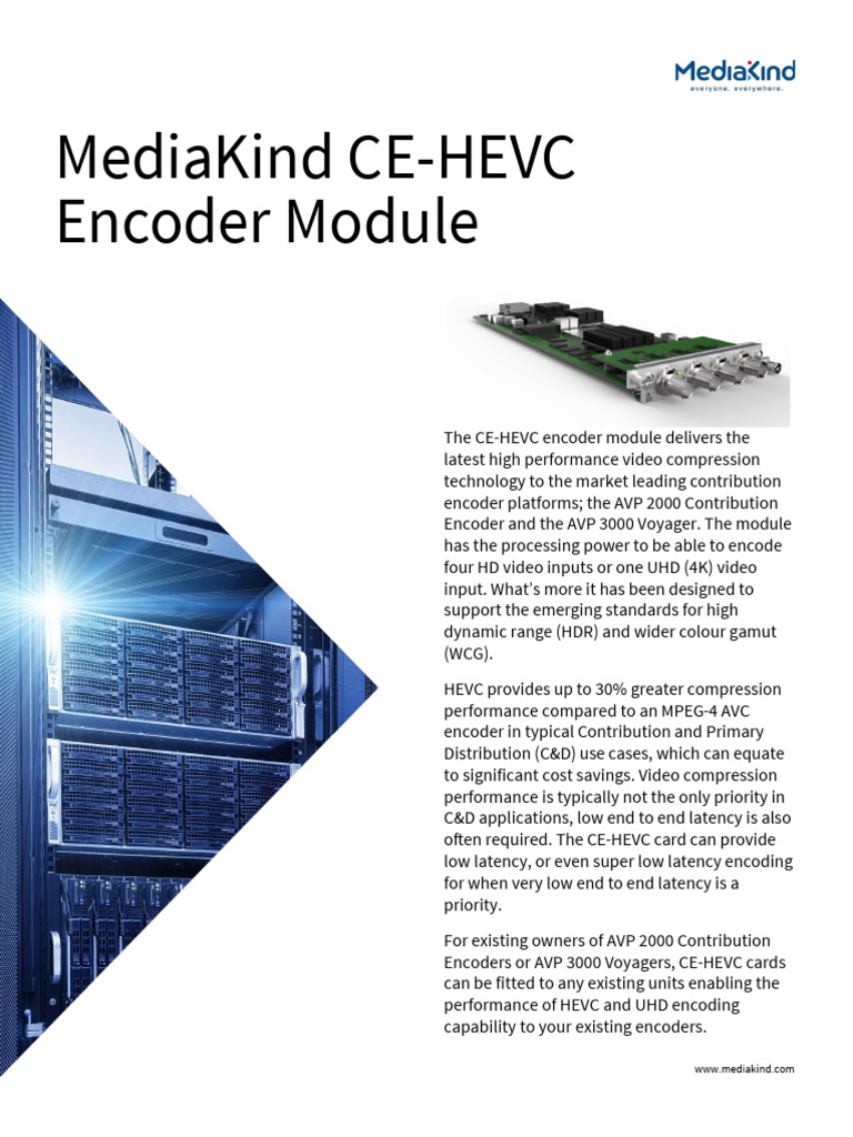 CE-HEVC Datasheet | Download Free PDF | Data Compression | Software Defined Radio
