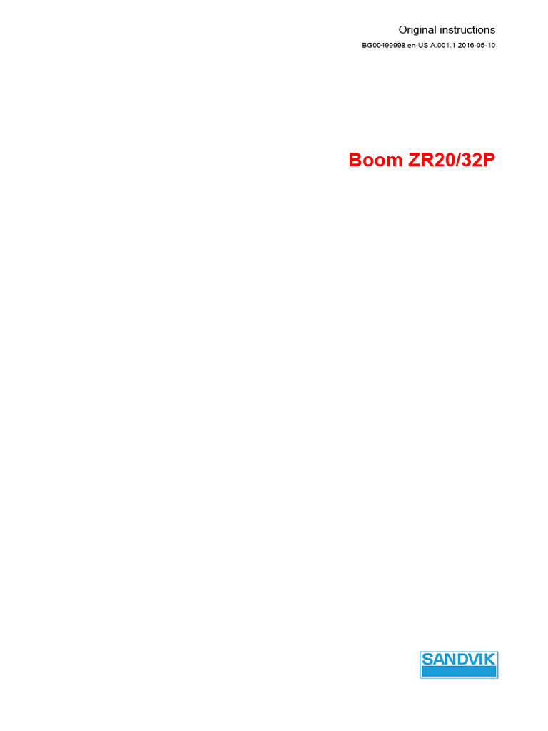 Boom Sandvik 311 | PDF | Piston | Gear