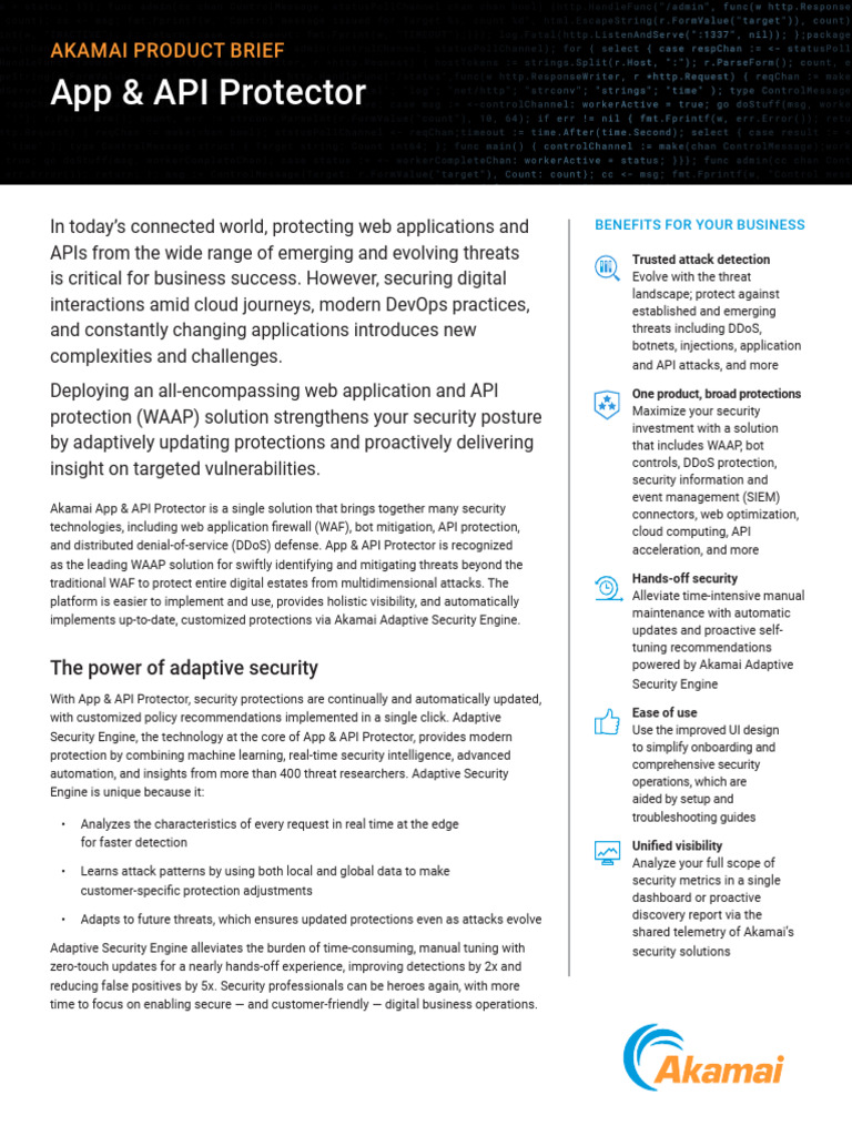Akamai App & API Protector Overview | PDF | Computer Security | Security