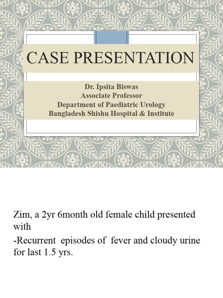 Case 1 | PDF | Urinary Tract Infection | Urinary Incontinence