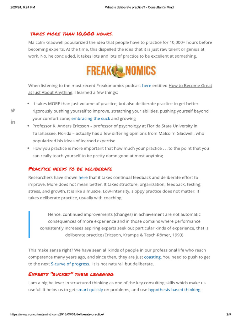 Deliberate Practice | PDF