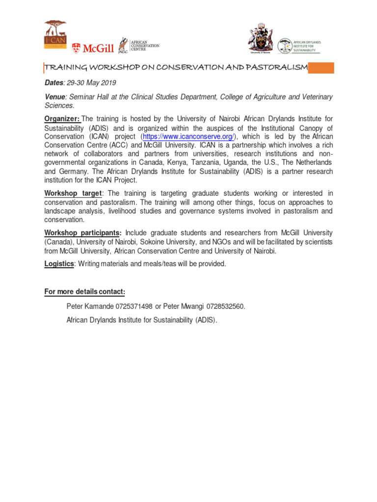 ICAN Training Workshop Info Brief | PDF | Art | Science & Mathematics