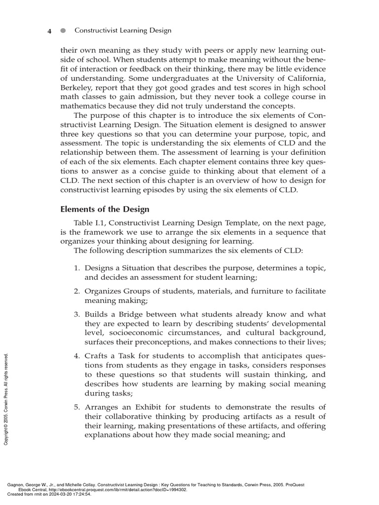 1 | PDF | Constructivism (Philosophy Of Education) | Instructional Design