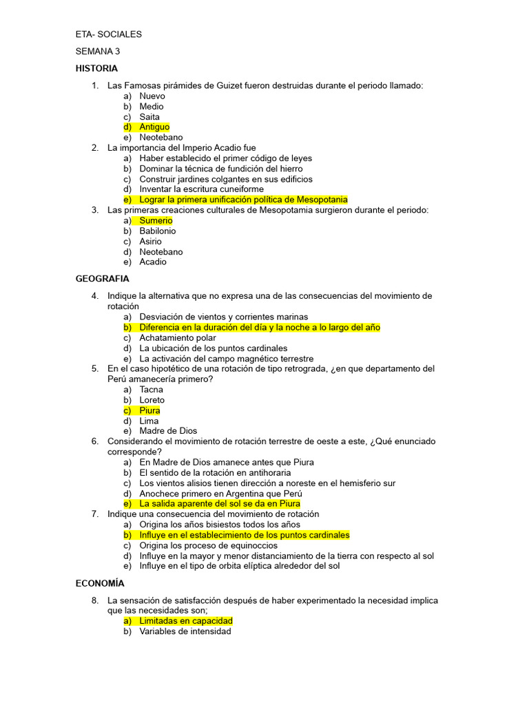 ETA_5TO SEC_CIENCIAS SOCIALES_S3 | PDF | Ciencias de la Tierra