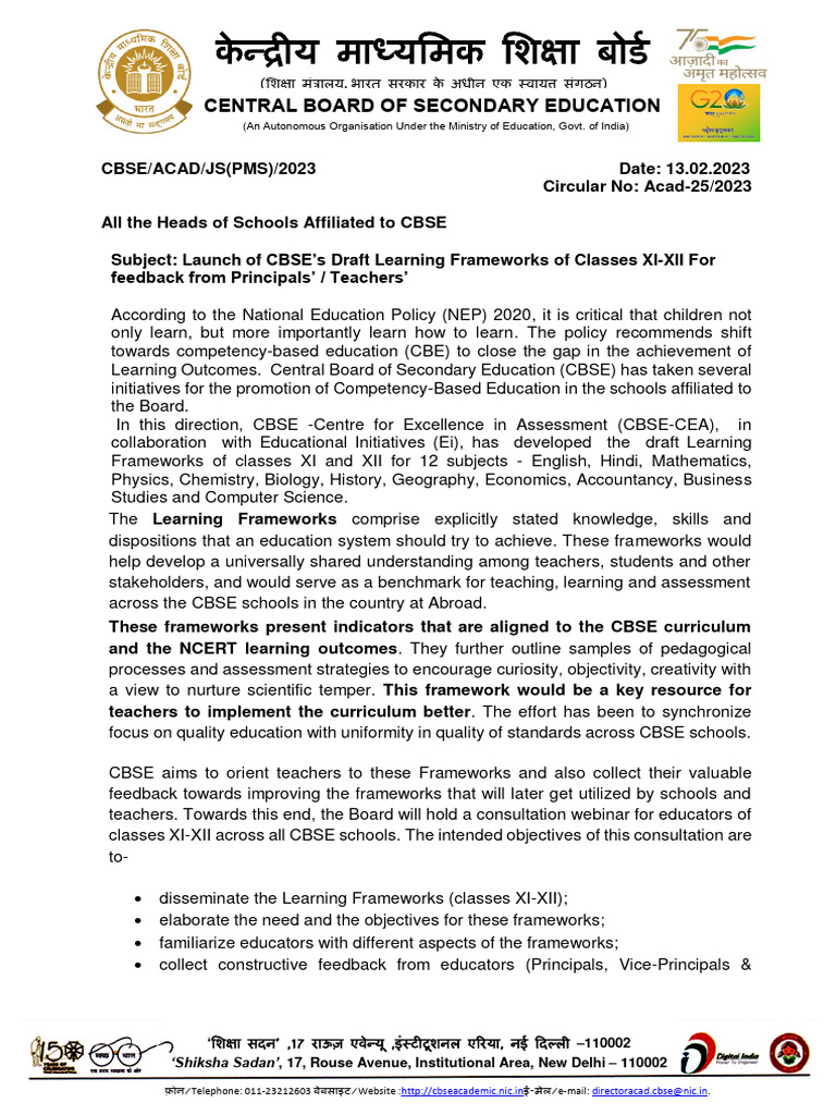 25_Circular_2023 | Download Free PDF | Teachers