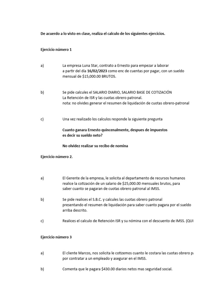 Tarea de Cuota Obrero Patronal Piña Canul Guadalupe Nayeli CO54 | PDF | Salario | Comportamiento ...