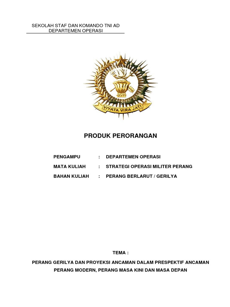 Strategi dan Taktik Perang Gerilya | PDF