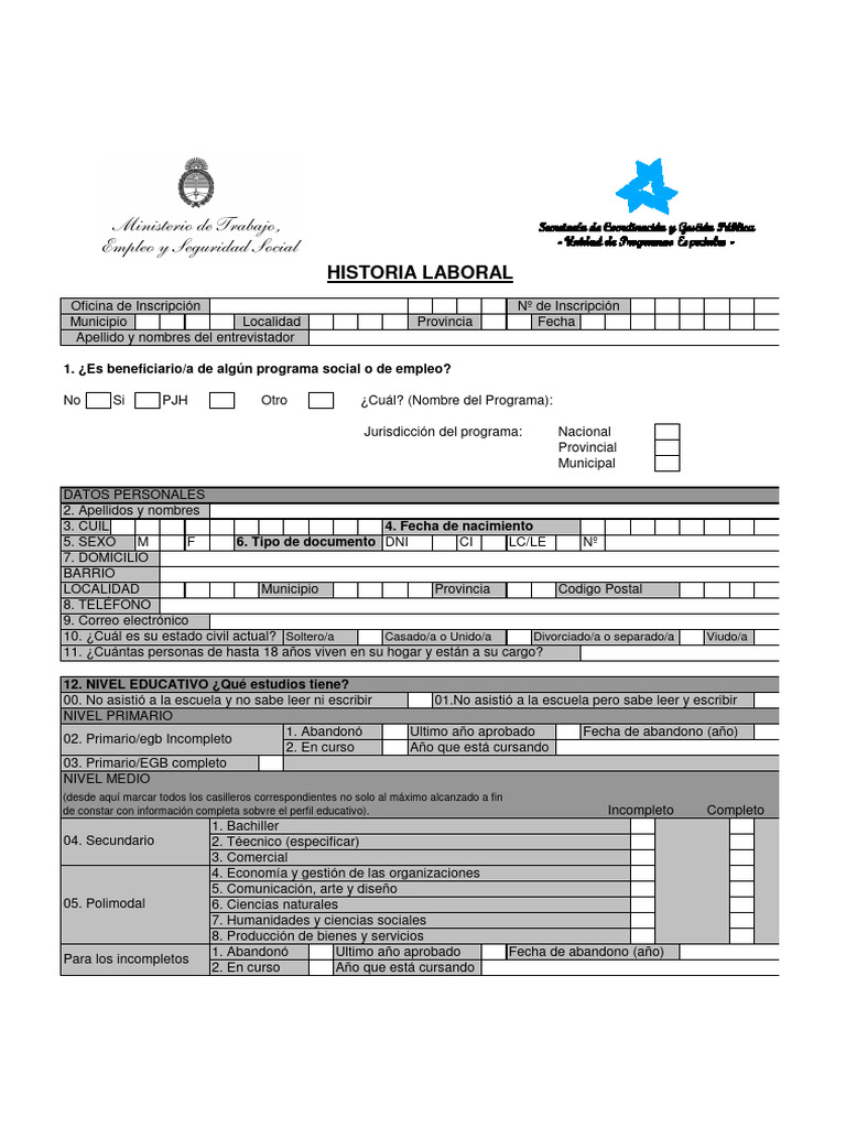 Historia Laboral | PDF