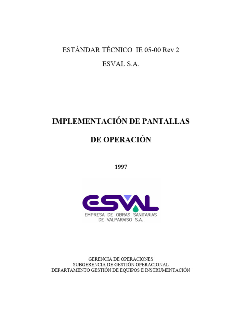 Implementación Pantallas ESVAL | PDF | Windows Nt | Ciencias de la Computación
