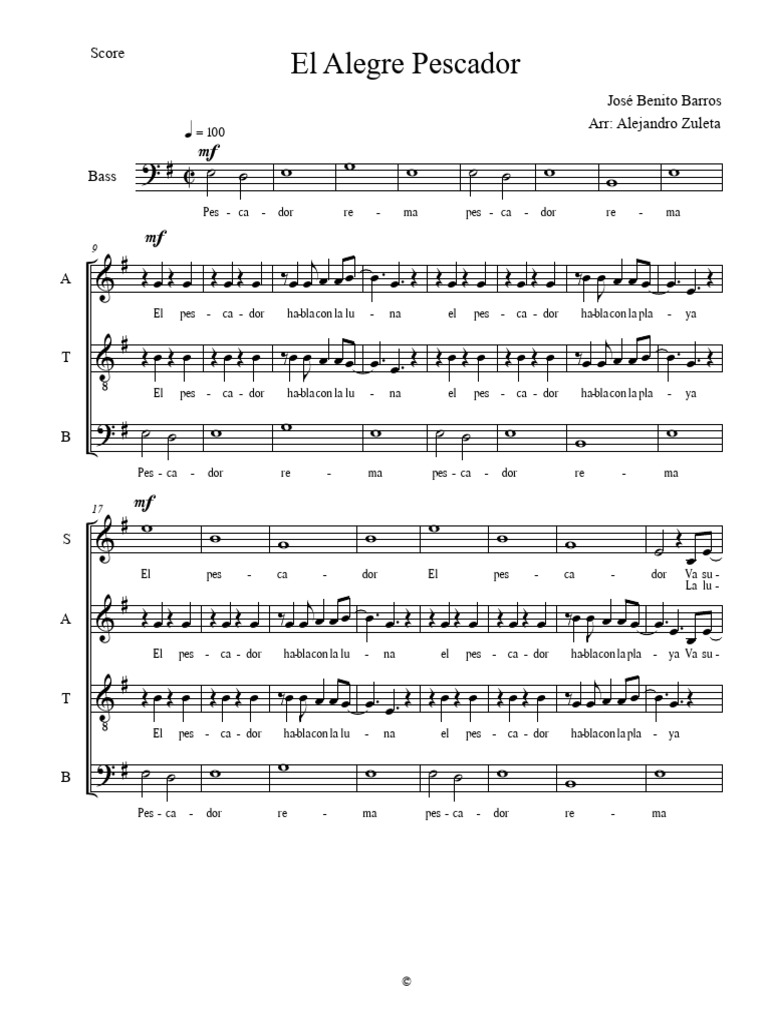 El Alegre Pescador Partitura | PDF